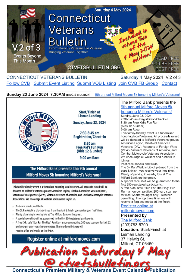 9th annual Milford Moves 5k honoring Milford’s Veterans! – CONNECTICUT ...