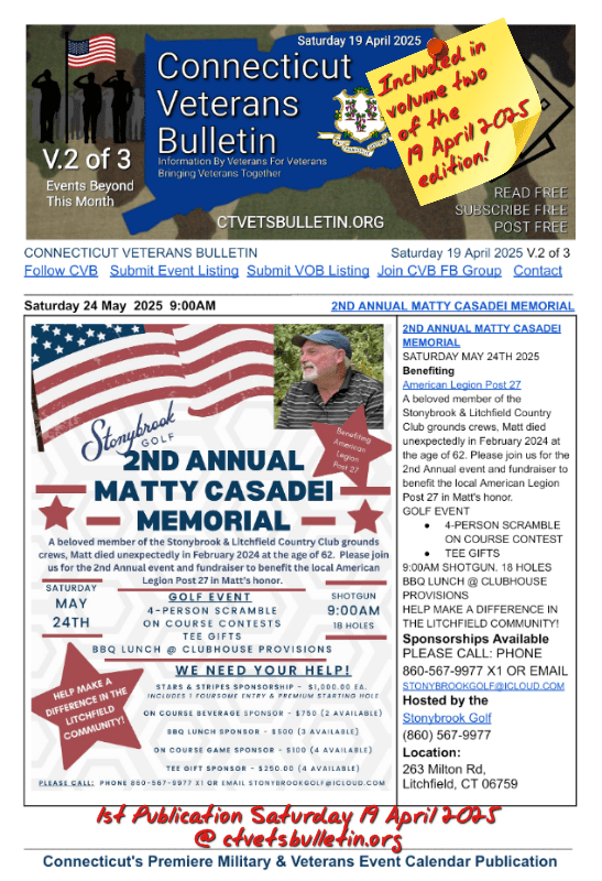 Memorial Day 2025 Danbury – CONNECTICUT VETERANS BULLETIN
