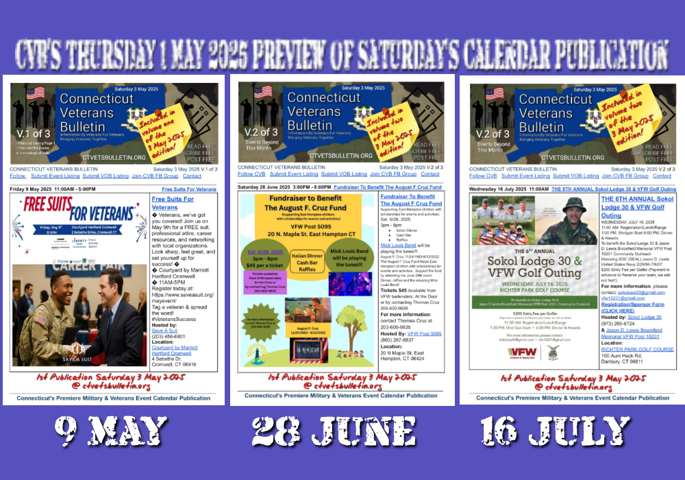 About the Thursday Preview & Saturday PDF Calendar for Connecticut ...