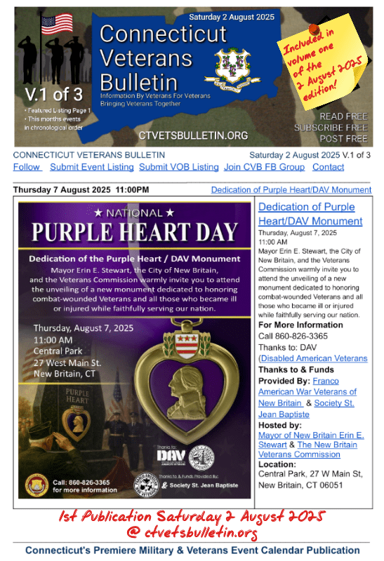 Operation Stand Down CT 2025 – CONNECTICUT VETERANS BULLETIN